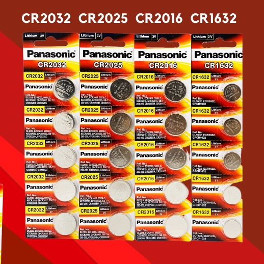 Vỉ 5 Viên Pin Panasonic CR2032 / CR2025 / CR2016 / CR1632 / CR1220 / CR1620 / CR1616 Pin 3V ...