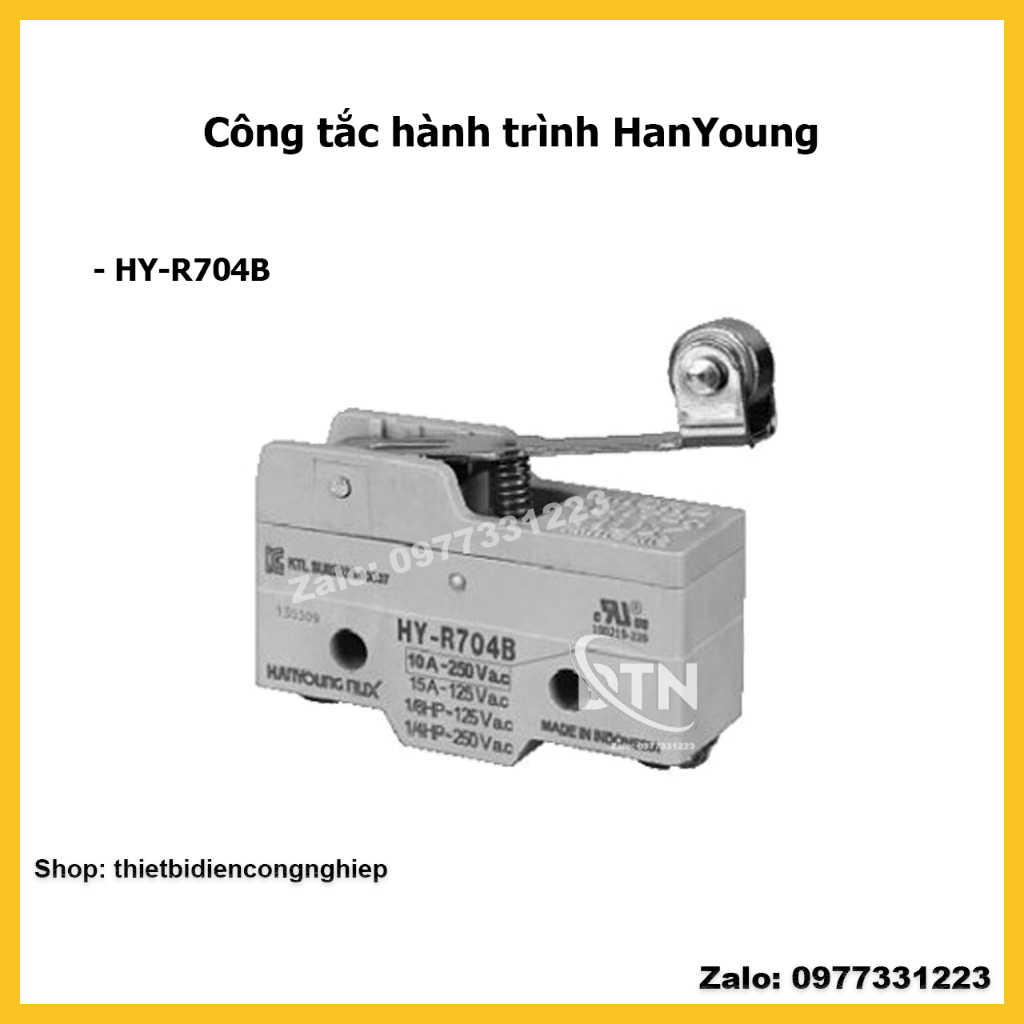 HanYoung Công tắc hành trình HY-R704B cần ngắn bánh xe Hanyoung ...