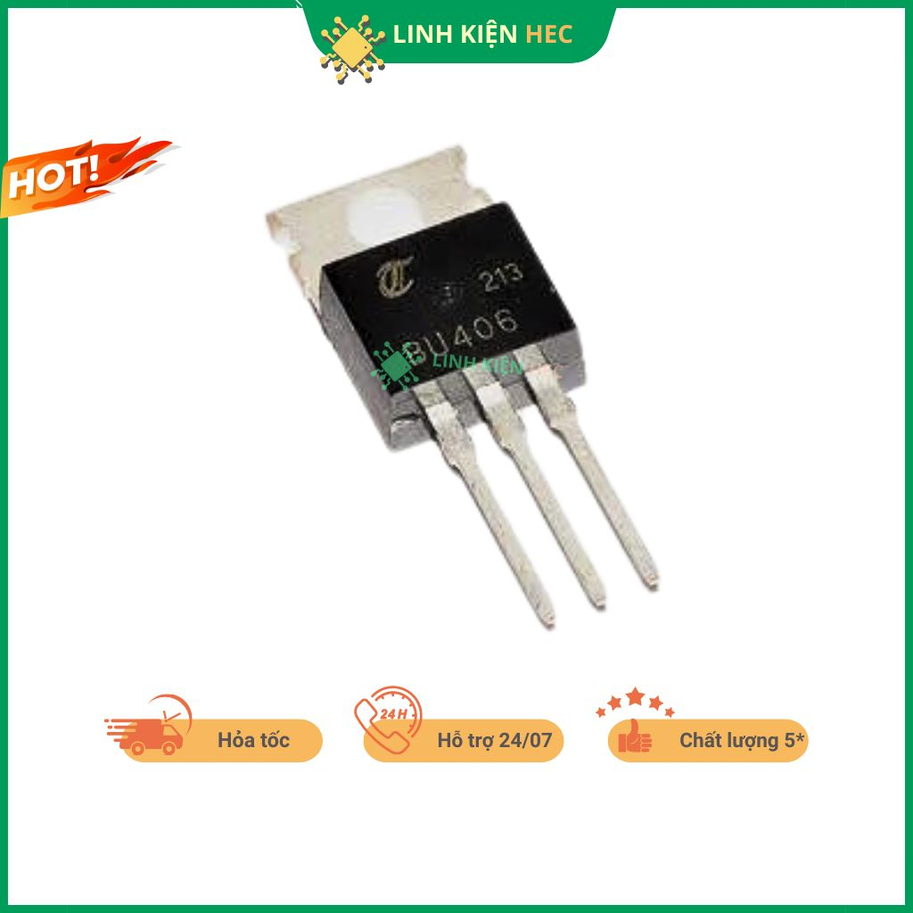 BU406 NPN Transistor 7A 400V TO-220 chính hãng Fairchild linh kiện hec | Shopee Việt Nam