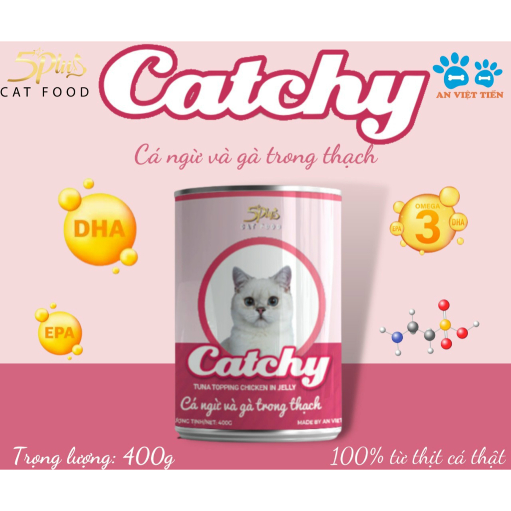 Pate Cho Mèo Catchy 10 Vị Thơm Ngon Lon 400g | Shopee Việt Nam
