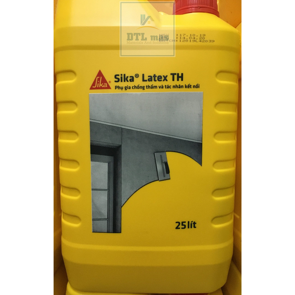 Sika Latex TH Can 25 Lít - Phụ gia chống thấm trộn vữa, kết nối bê tông cũ và mới trộn xi măng ...
