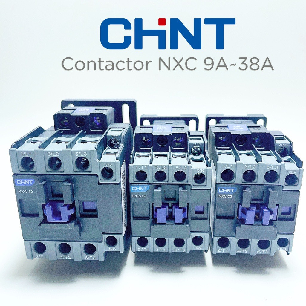 Khởi động từ Contactor CHINT 3P NXC 9/12/18/22/25/32/35/38A NXC hàng chính hãng chữ Tiếng Anh ...