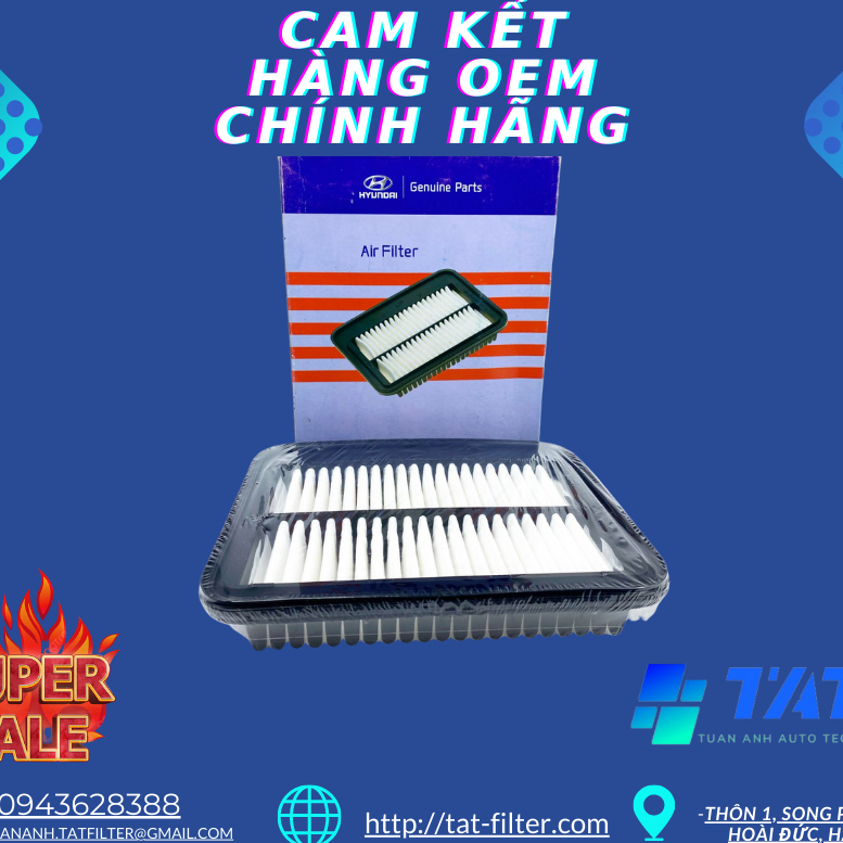 Lọc gió động cơ xe Kia Picanto, Morning (28113-07900) | Shopee Việt Nam