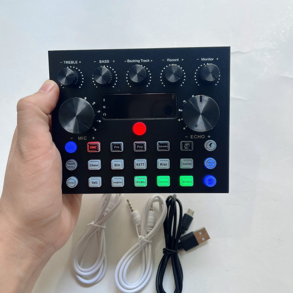 Sound card V8, V8s, V8S pro thu âm livestream với các dòng mic như bm900 at100 bm800… | Shopee ...