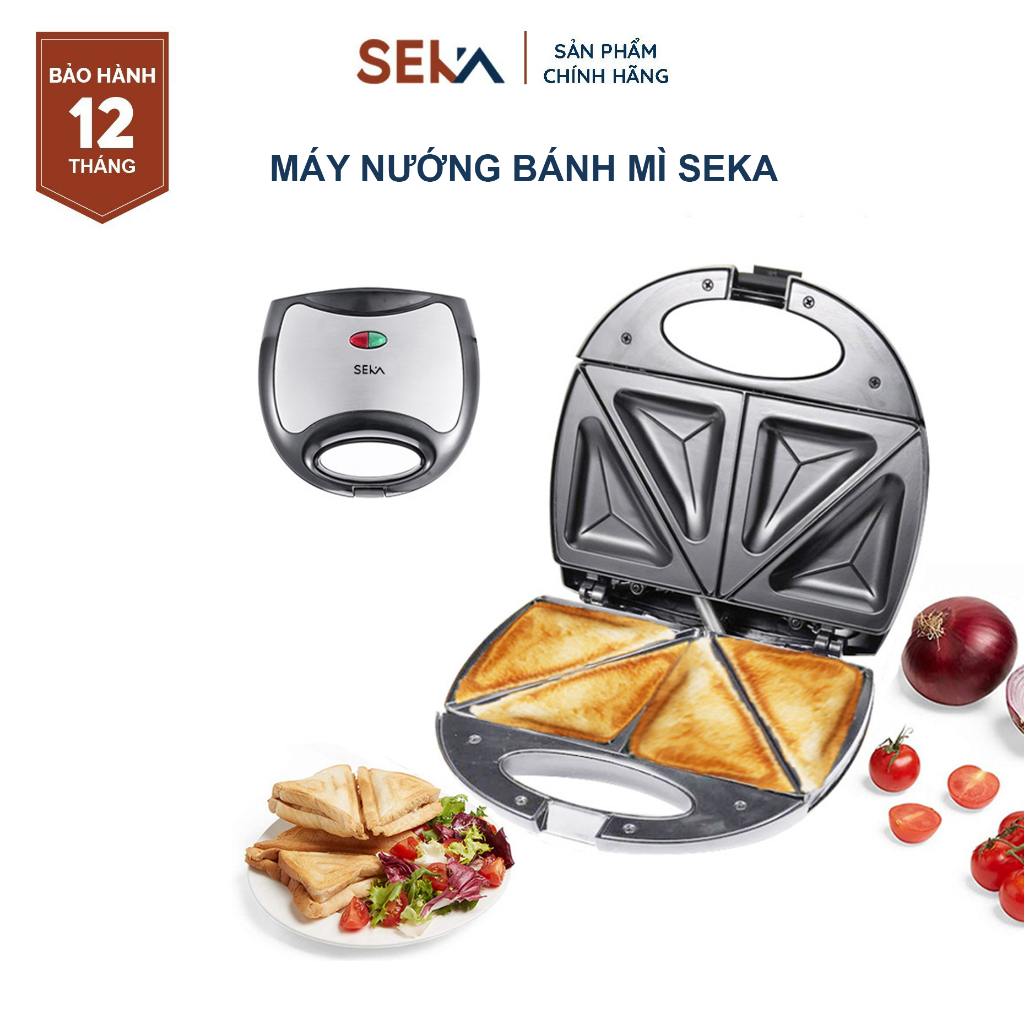 Máy Nướng Bánh Mì Sandwich SEKA SK550, Máy Kẹp Bánh Mì Công suất 750W Chống Dính Tốt, Nướng ...