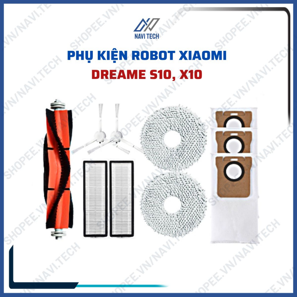 Phụ kiện robot hút bụi xiaomi dreame bot x10, s10,vacuum x10 plus/x10 ...