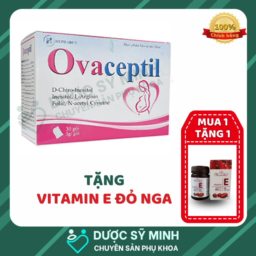 Thực phẩm bảo vệ sức khỏe Ovaceptil Tăng chất lượng trứng, tăng khả ...