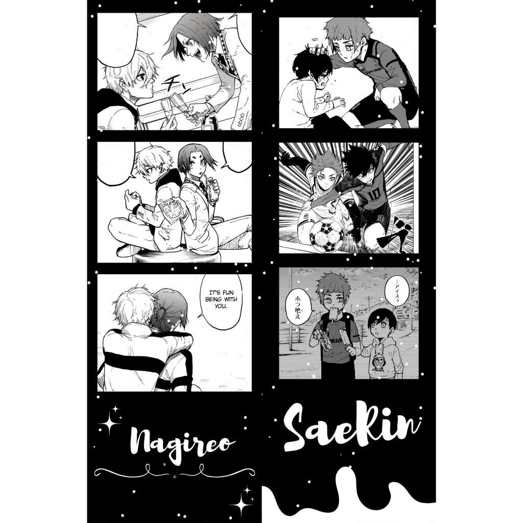 Photostrip/ Pola 5x15cm in 1 mặt Anime Blue Lock otp, couple Nagireo ...