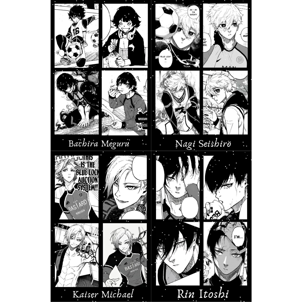 Photostrip/ Pola 10x15cm in 1 mắt Anime Blue Lock char Bachira, Nagi ...