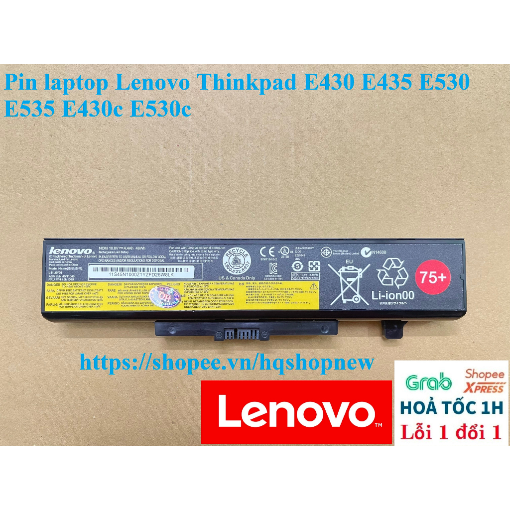⚡️[Pin zin] Pin laptop Lenovo Thinkpad E430 E435 E530 E535 E430c E530c | Shopee Việt Nam