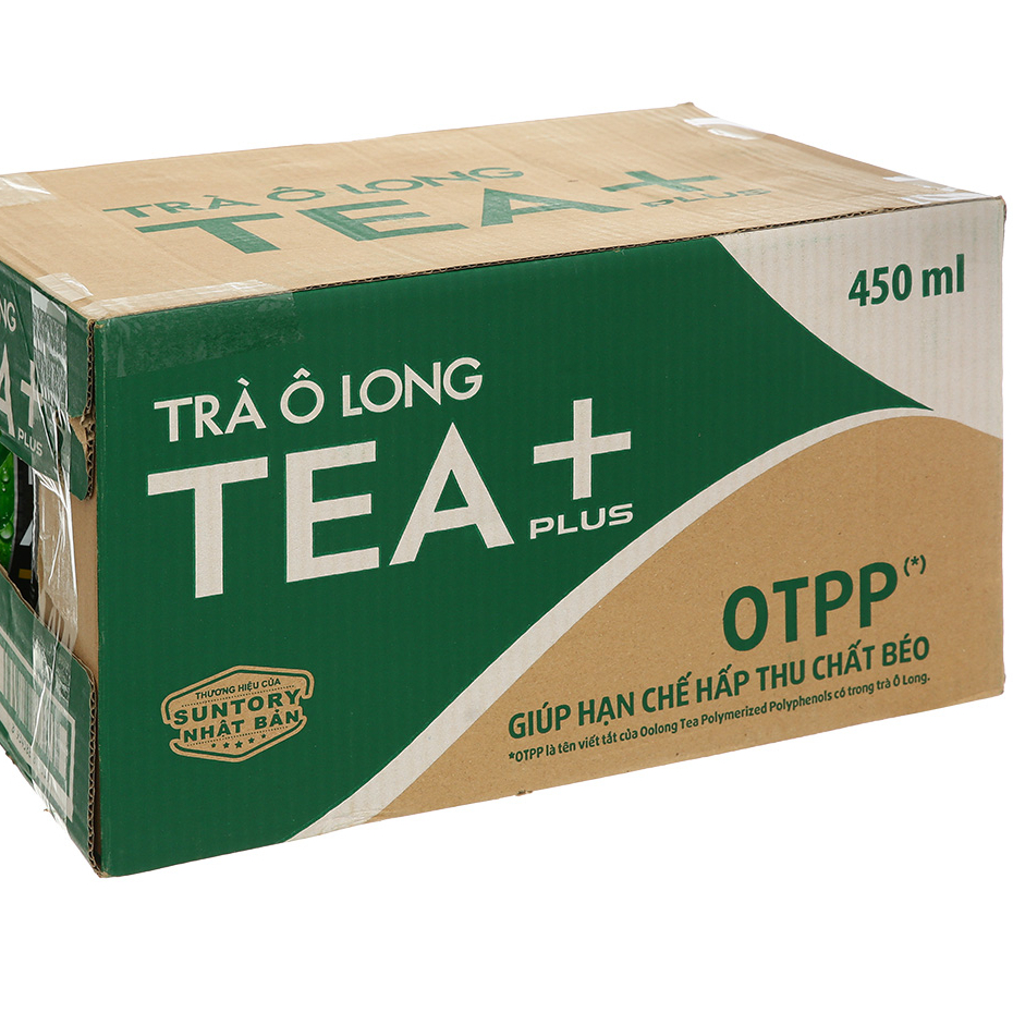 Thùng 24 chai Trà Olong Tea plus 455ml | Shopee Việt Nam