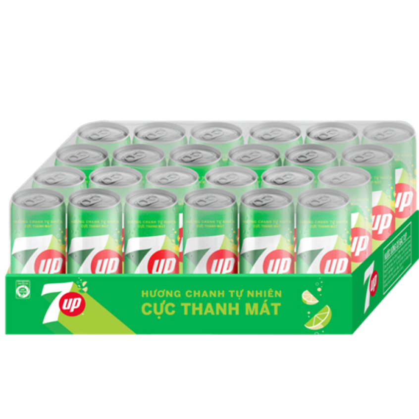 Thùng 24 lon nước ngọt 7Up vị chanh 320ml | Shopee Việt Nam
