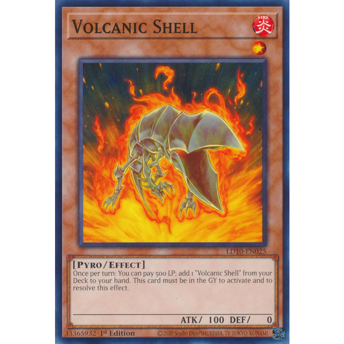 [ Bài Yugioh Chính Hãng ] Volcanic Shell - LD10-EN025 - Common 1st ...