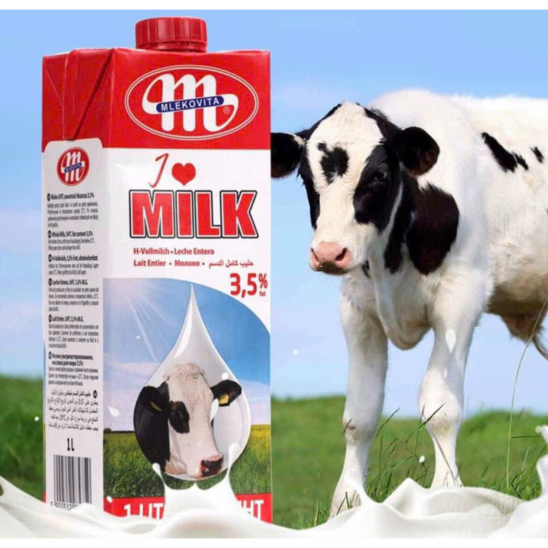 Thùng 12 lit sữa tươi I love Milk Mleko date mới | Shopee Việt Nam