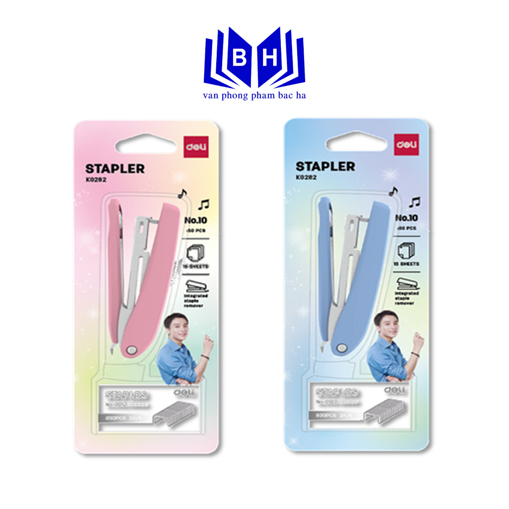 Dập ghim/ Bấm ghim #10 + lõi ghim Deli CK0282 ( K0282 ) - phiên bản Sơn ...
