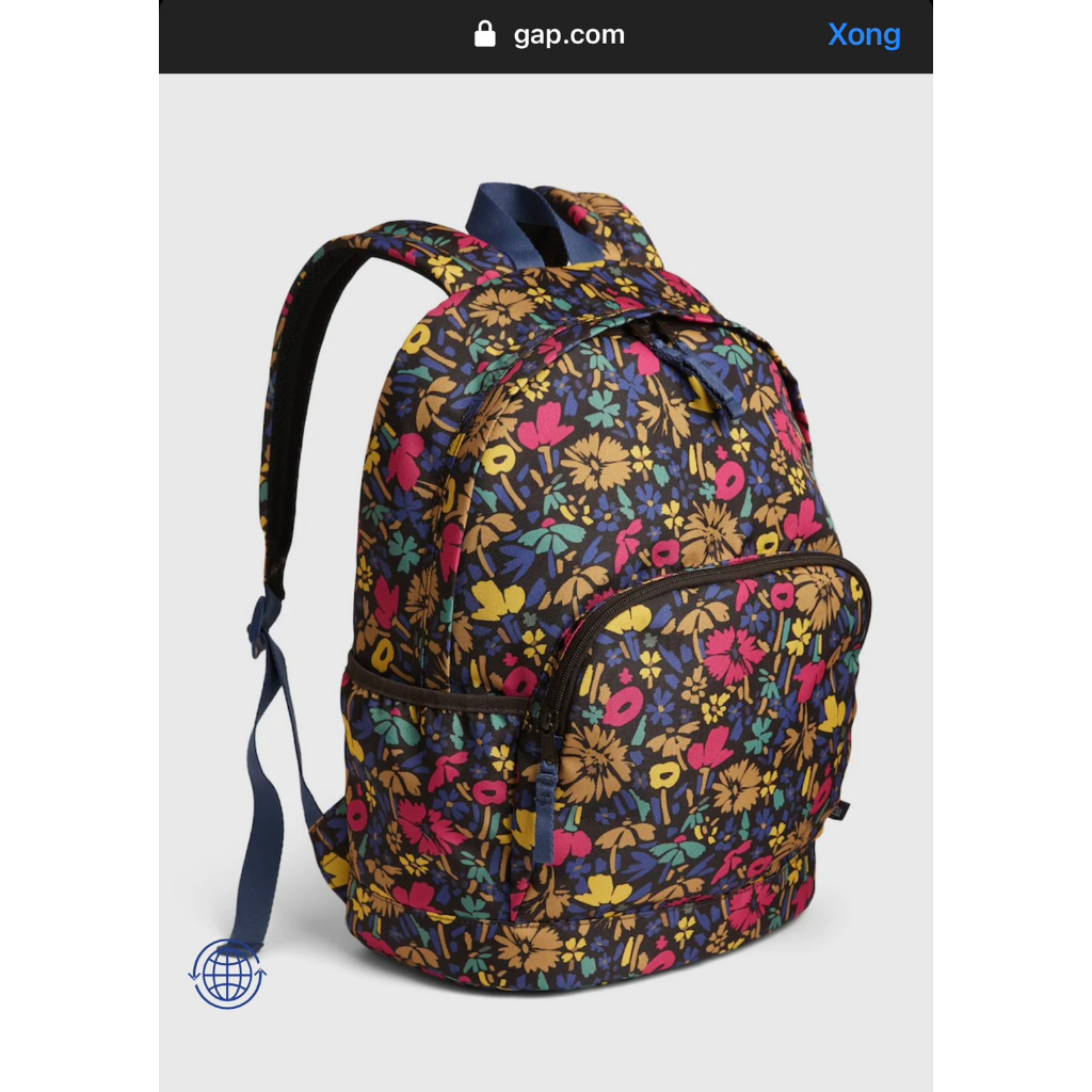 ( Auth GAP ) Balo GAP Kids Recycled Floral Senior Backpack của Mỹ. | Shopee Việt Nam