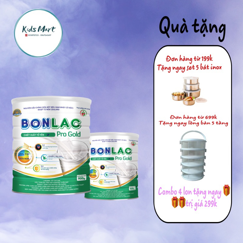 Bonlac Pro Gold [ Voucher mua 4 tặng 1 phần 🎁🎁] | Shopee Việt Nam