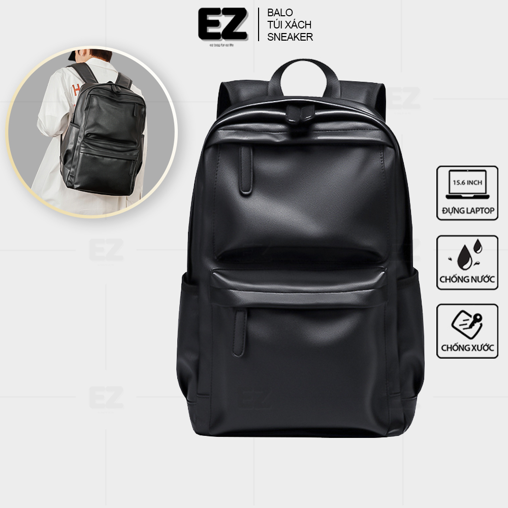 Balo da đi học nam nữ kiểu dáng basic EZ BALO BLD03 Cặp đi học da thời ...