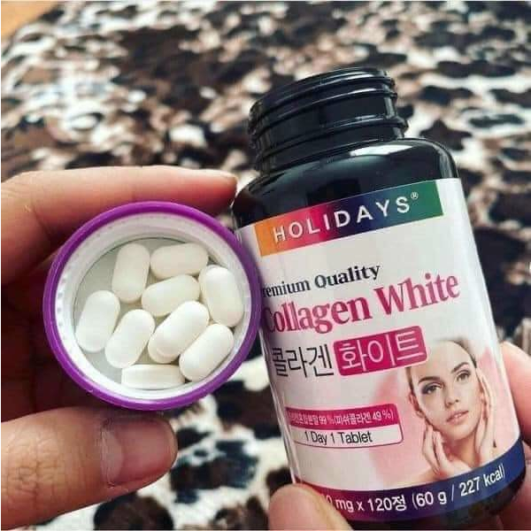 Viên uống Collagen White Holiday Hàn Quốc 120 viên chính hãng | Shopee ...