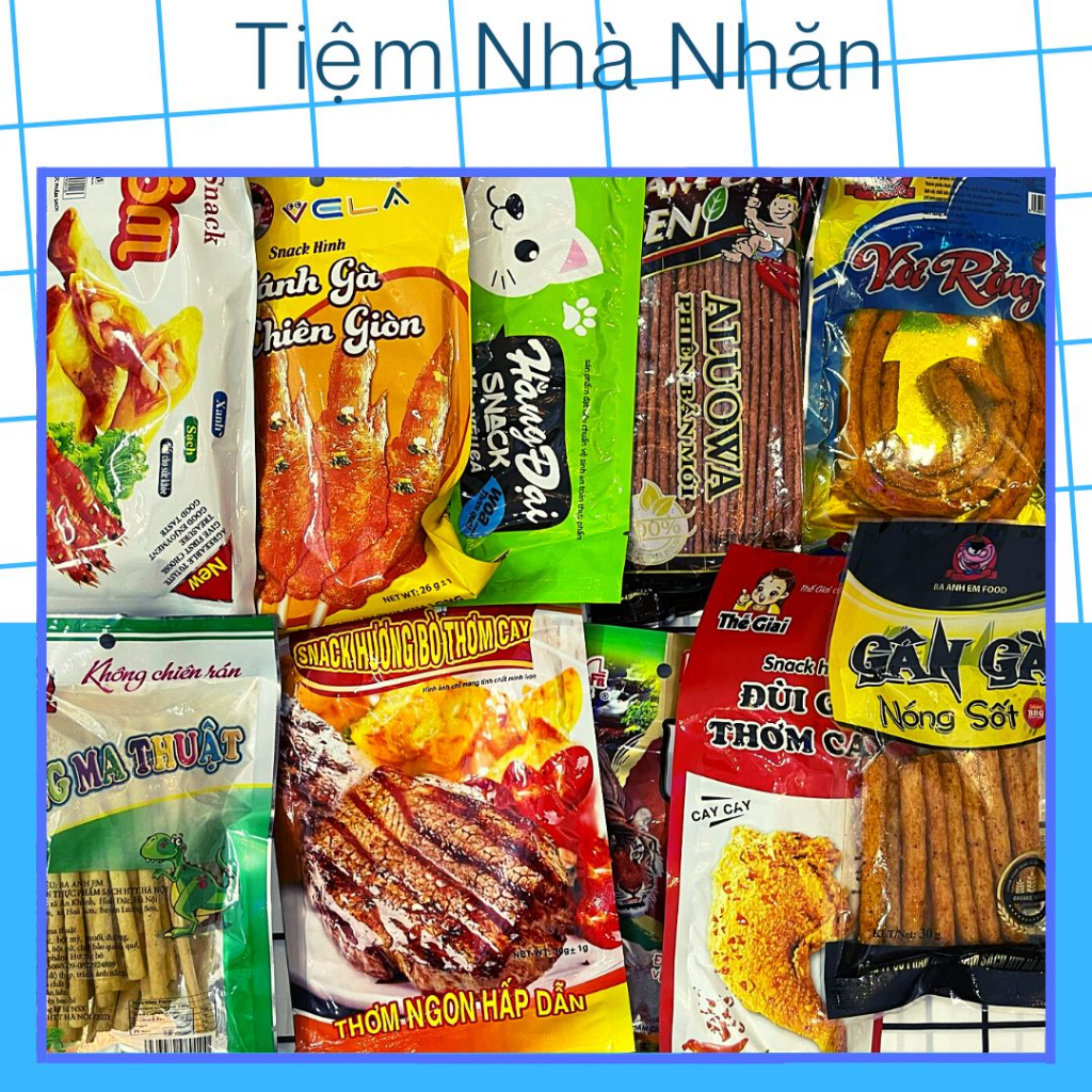 Combo 10 gói snack, que cay ngẫu nhiên, Set thập cẩm tuổi thơ | Shopee ...