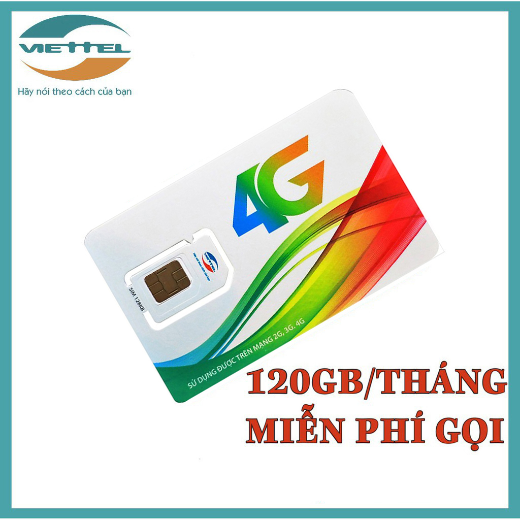 Sim 4G Viettel V160B 120GB/tháng +Miễn phí gọi nội mạng +100 phút gọi ...