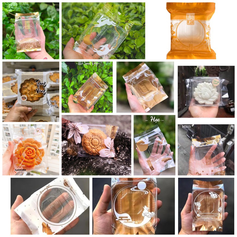 100 khay trong + 100 túi đựng bánh trung thu 150g 200g | Shopee Việt Nam