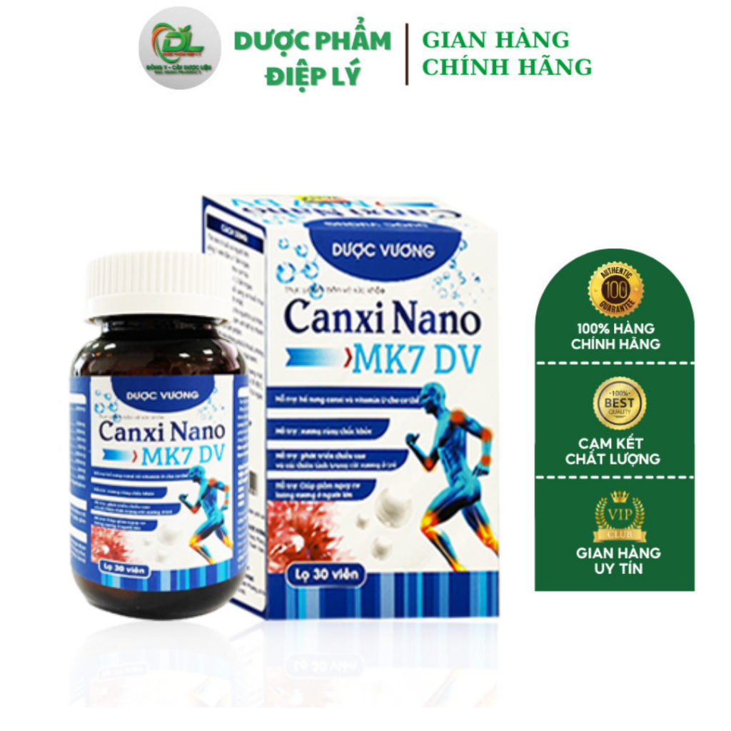 Canxi Nano MK7 Lọ 30 Viên Dược Vương Hỗ Trợ Phát Triển Chiều Cao Và Cải Thiện Tình Trạng Còi ...