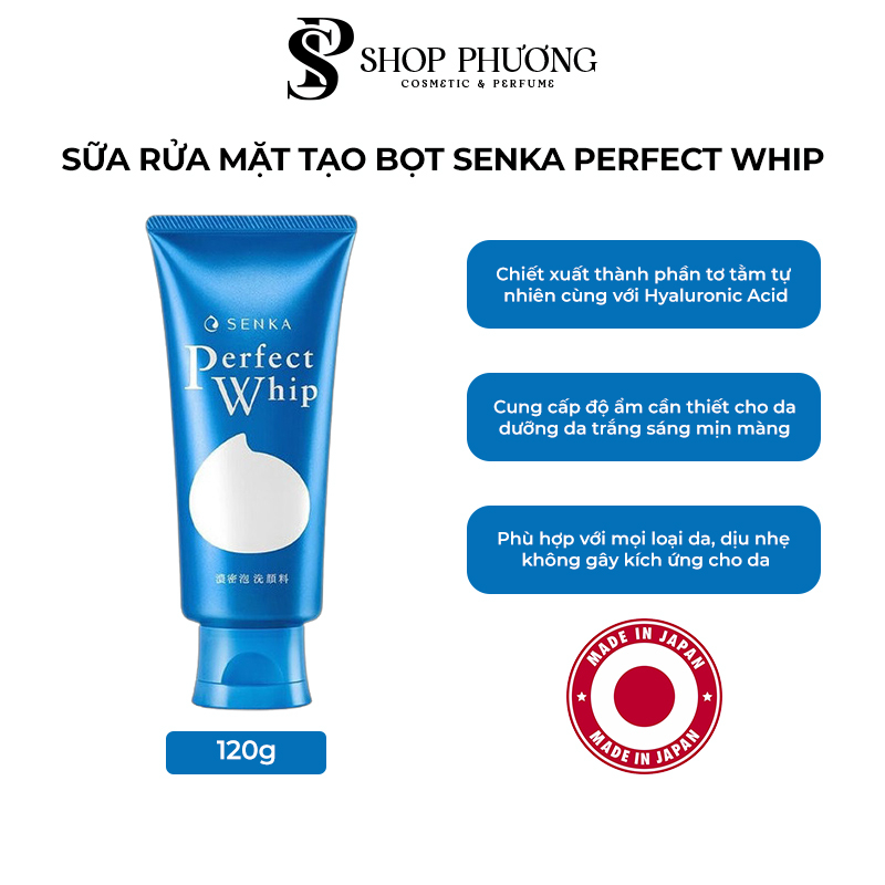 [CHÍNH HÃNG NỘI ĐỊA] SỮA RỬA MẶT TẠO BỌT SENKA PERFECT WHIP 120G NHẬT BẢN | Shopee Việt Nam