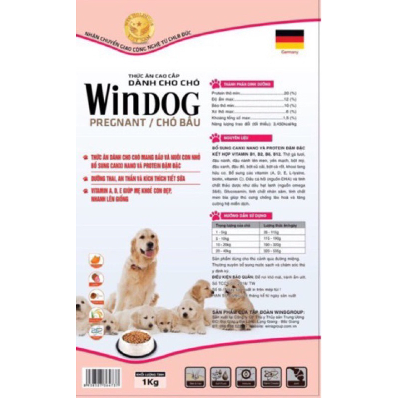 Thức ăn dinh dưỡng cao cấp dành cho chó bầu WINDOG PREGNANT | Shopee ...
