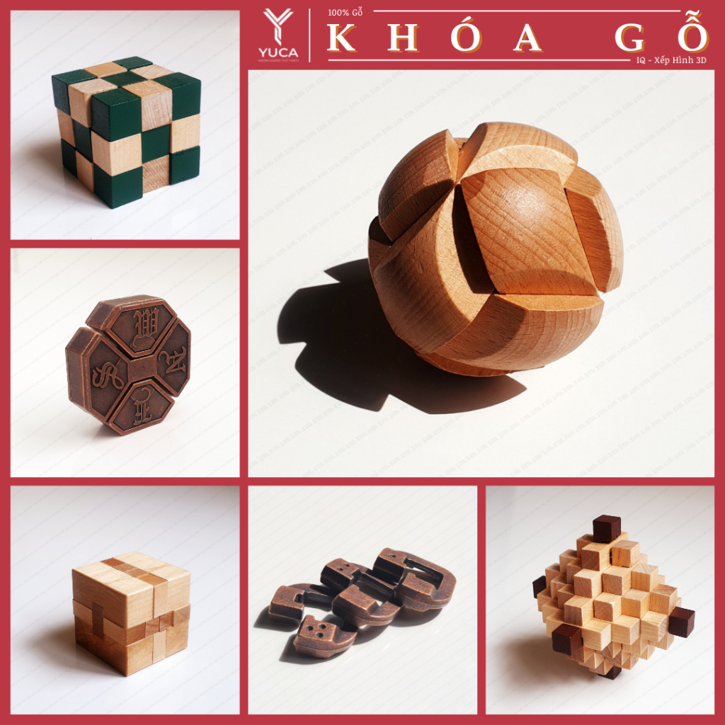 Đồ chơi khóa gỗ Puzzle Wooden Locks, Yuca Puzzle - Đồ chơi Giải đố ...