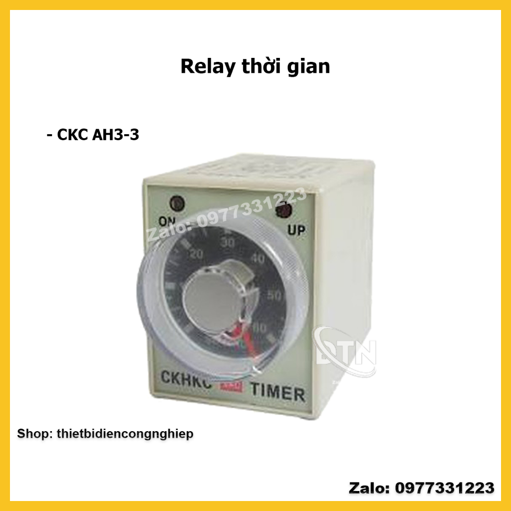 Relay thời gian, timer hẹn trễ CKC AH3-3 380VAC, 110VAC kèm đế | Shopee ...