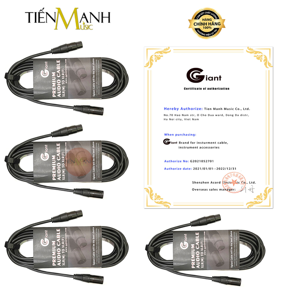 [Loại Tốt] Dây Cáp Giant Kết Nối Micro 2 Đầu Canon XLR GC22 Cable Tín Hiệu Đực sang Cái Ggiant ...
