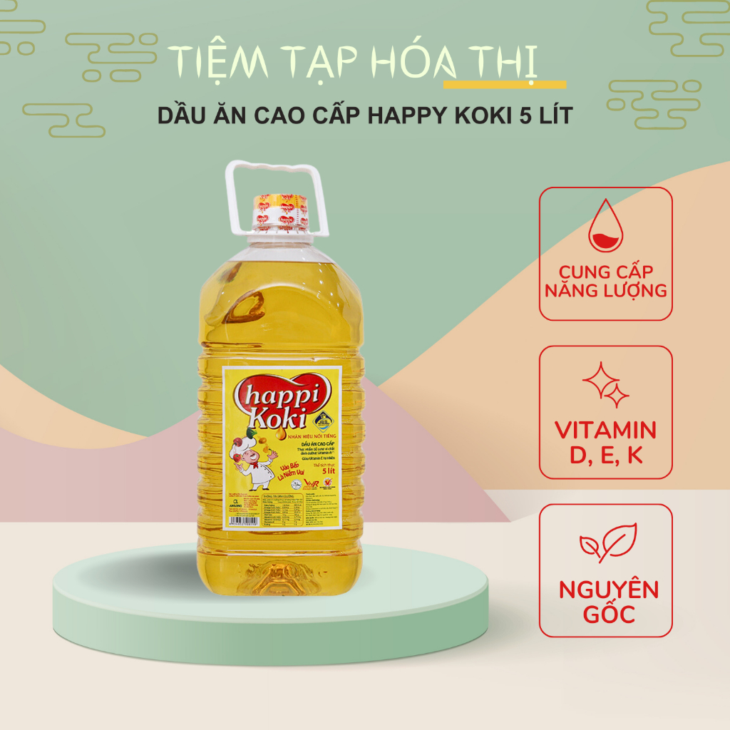 Dầu Ăn Cao Cấp Happi Koki 5L | Shopee Việt Nam