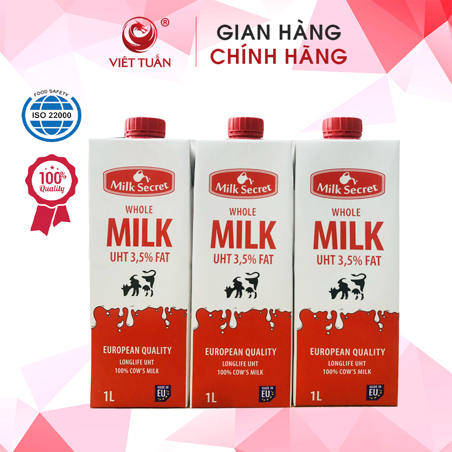 Sữa Tươi Nguyên Chất Tiệt Trùng Milk Secret 1 lít | Shopee Việt Nam