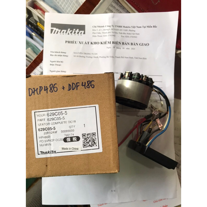 Bộ stato + bo mạch khoan pin DHP486/ DDF486 /XPH14 makita (629C05-5 ...