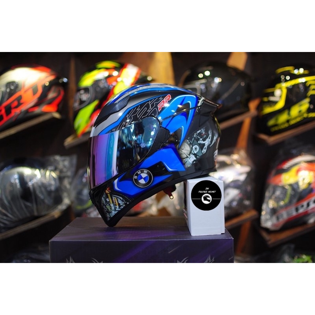 Mũ bảo hiểm Fullface Royal M138 (chính hãng) 1 lớp kính tem BMW xanh ...
