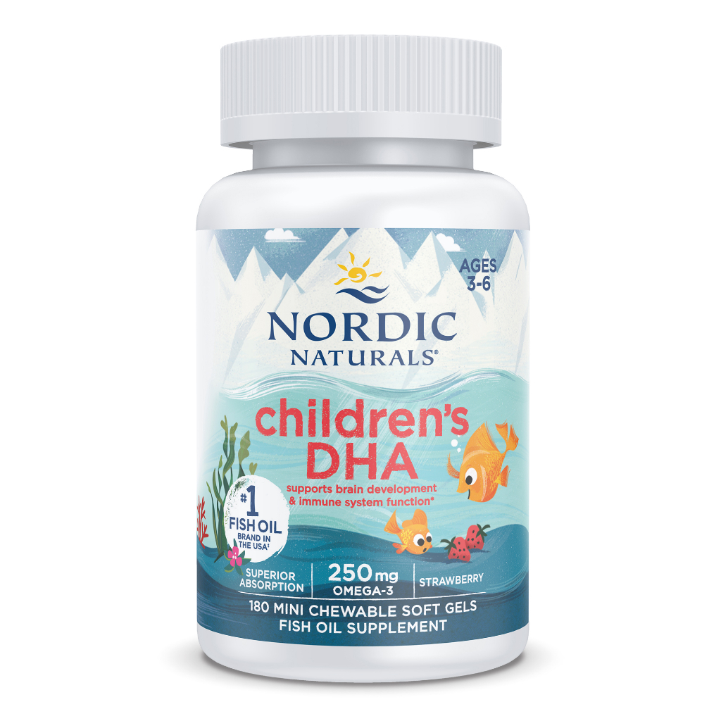 Nordic Naturals Children's DHA 180 viên nang mềm vị dâu, Phát triển trí ...