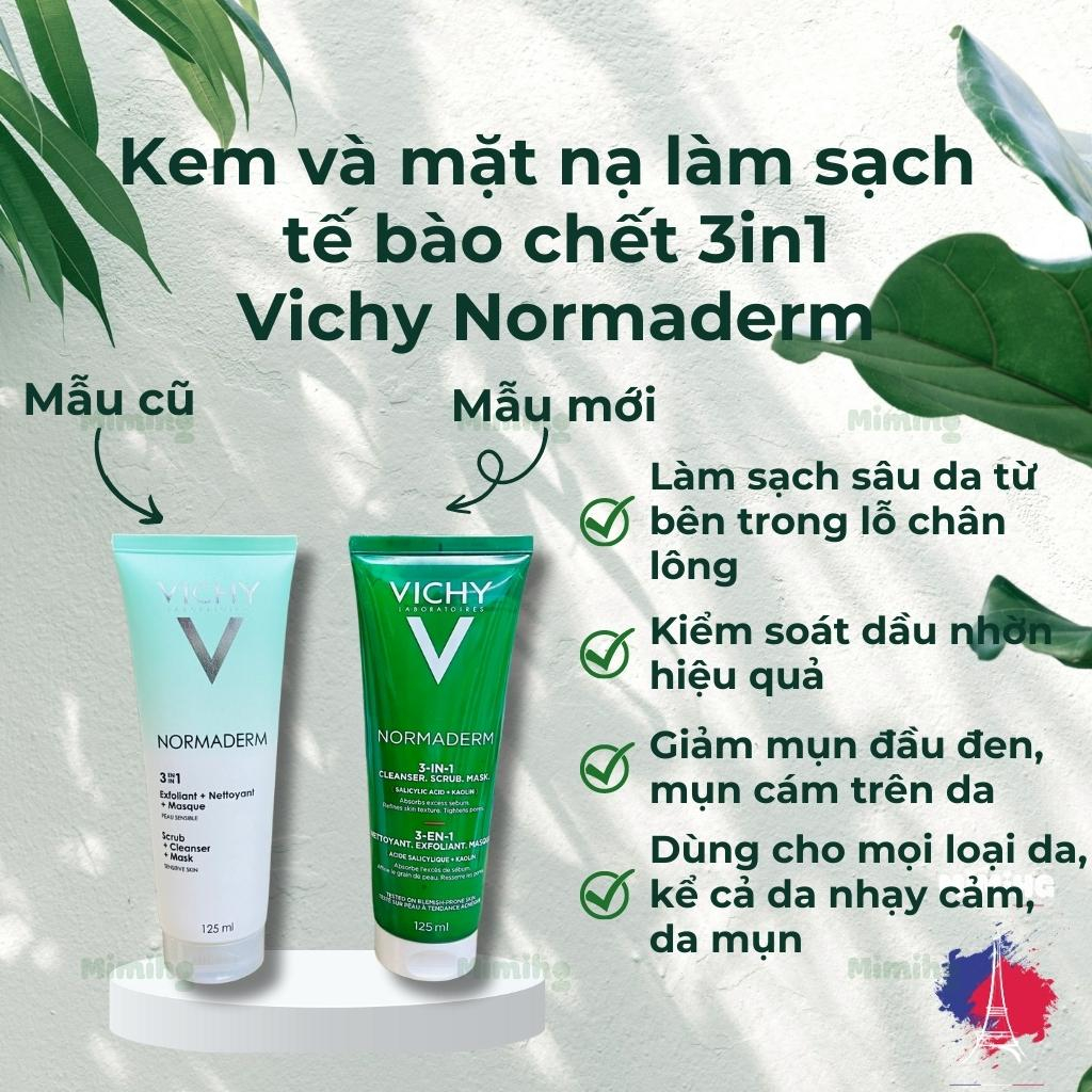 Vichy – Tẩy da chết Vichy normaderm 3in1 Scrub + Cleanser + Mask 125ml ...