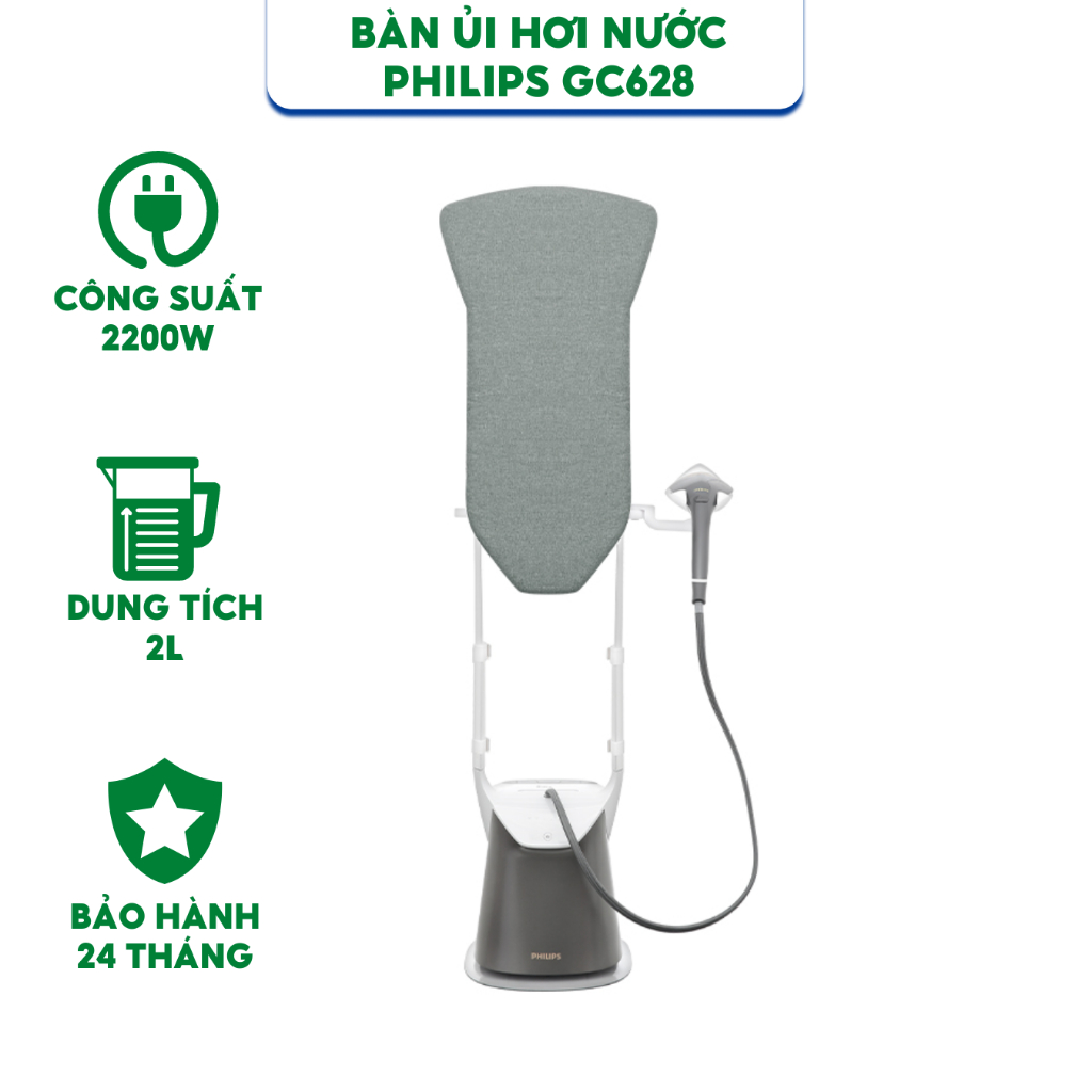Bàn Ủi Hơi Nước Đứng Cao Cấp Philips GC628/80 2200W - Hàng Chính Hãng ...