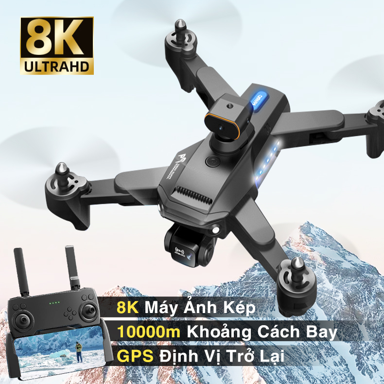 Máy Bay Không Người Lái Flycam Drone Camera HD 8K 5GWIF FPV 5000M Cảm ...