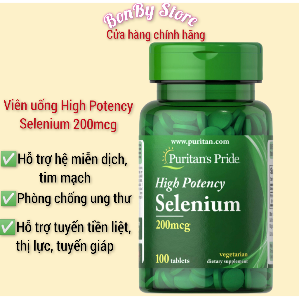 Viên uống Selenium 200mcg tăng cường hệ miễn dịch, ngăn ngừa ung thư ...