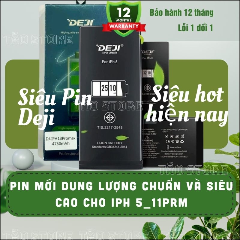 Siêu Pin Deji cho ip 5/5s/5se/6/6s/6p/6sp/7/7p/8/8p/X/Xs/Xr/XsMax/11/Pro/PRM | Shopee Việt Nam