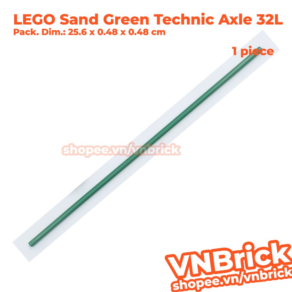 1x New Genuine LEGO Sand Green Technic, Axle 32L ID 6329299 13927 (1 ...