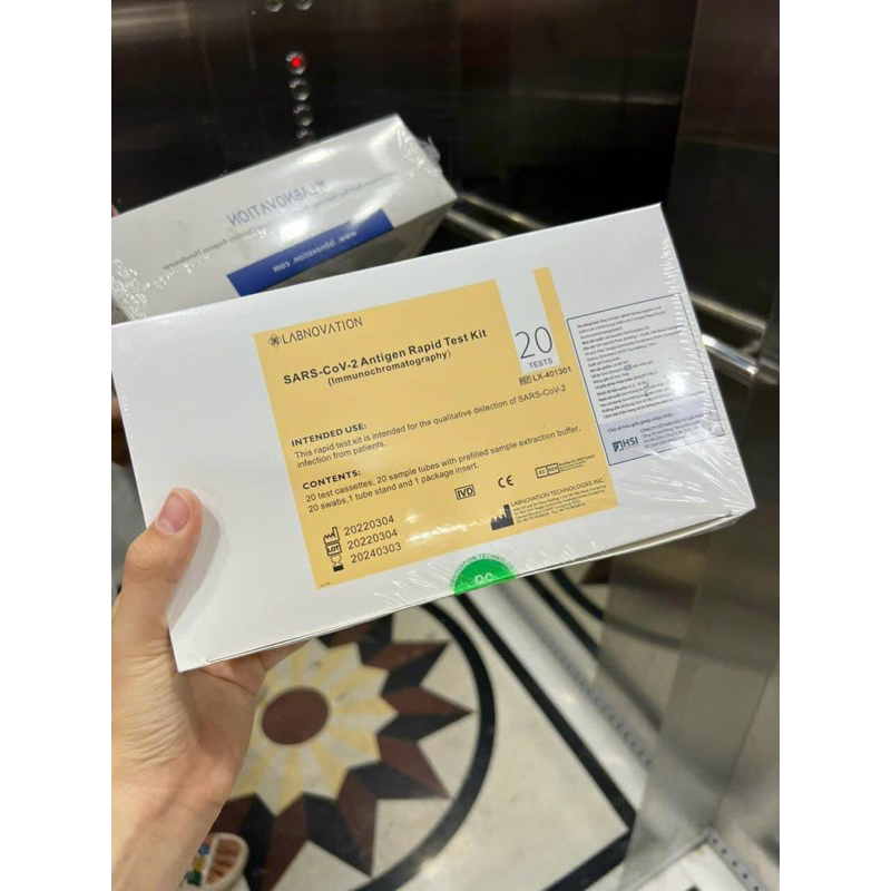 COMBO Một hộp 20 bộ que test nhanh hàng chính hãng LABNOVATION,lấy dịch ...
