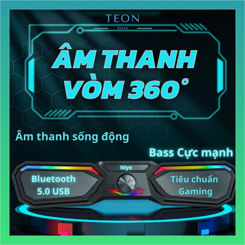 Loa Bluetooth Niye V97 Soundbar âm thanh sống động , có đèn Led, Bass ...