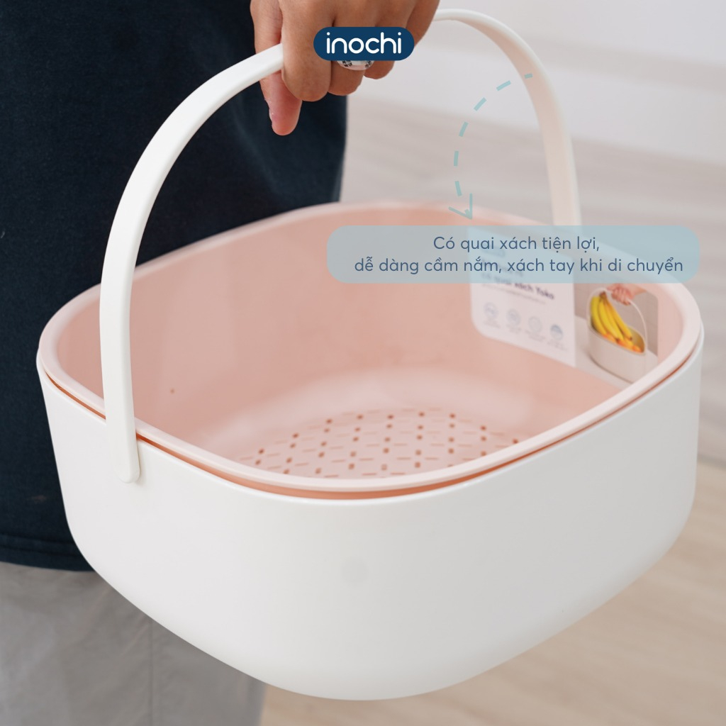Bộ thau rổ có quai xách Yoko 27cm, Chính hãng inochi tiêu chuẩn nhật ...