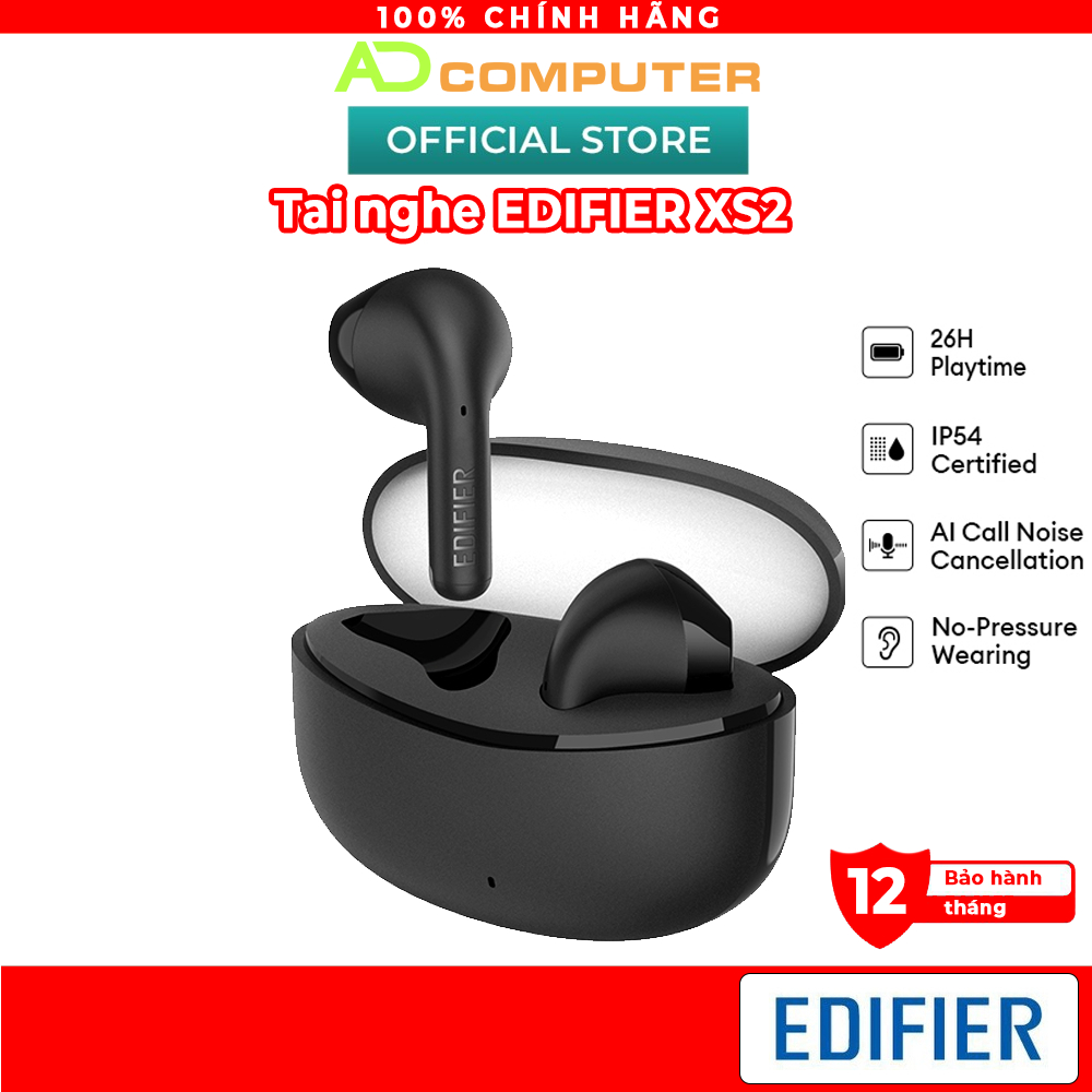 Tai nghe Bluetooth EDIFIER X2S Pin 26 giờ Chống nước IP54 | Chống ồn chơi game | Bảo Hành 12 ...