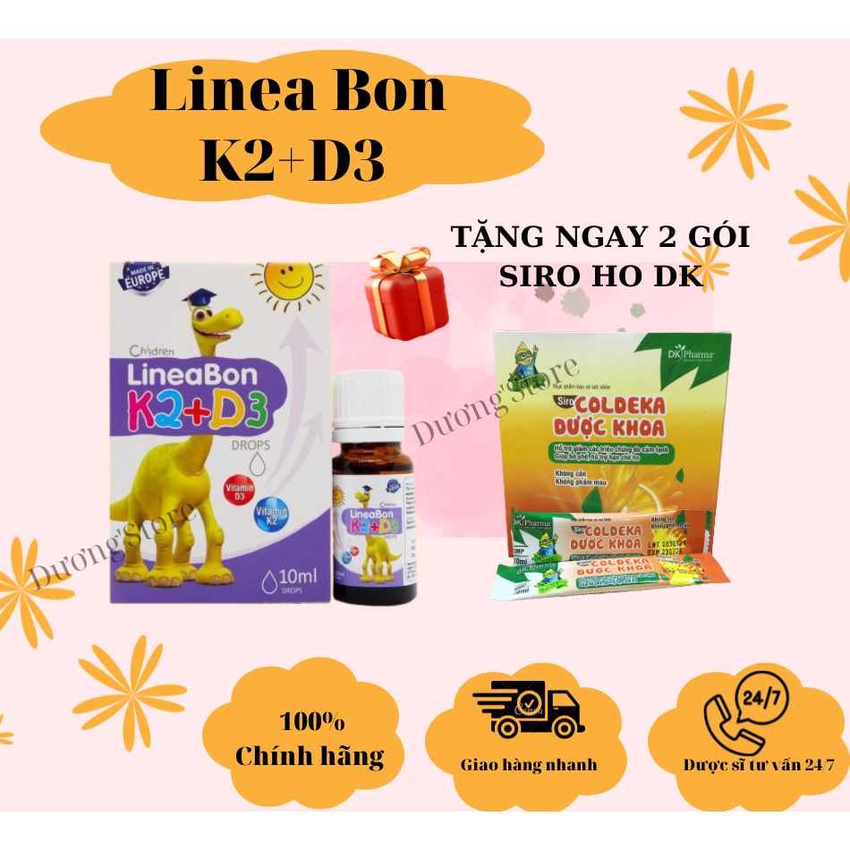 LineaBone Vitamin D3 + K2 - Giải Pháp Tăng Cường Hấp Thu Canxi Lọ 10ml ...