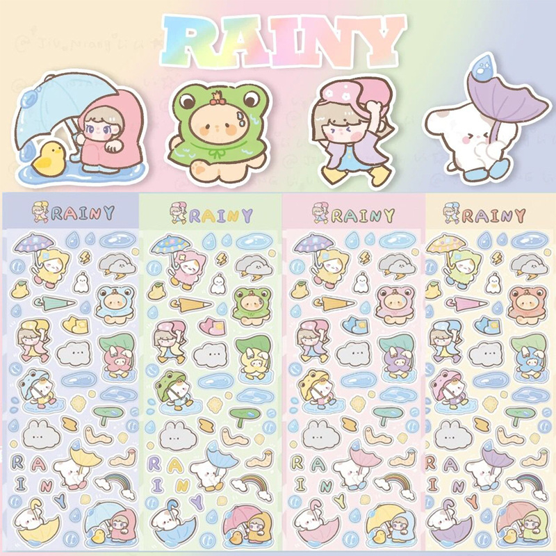 Sticker nhựa trang trí chủ đề trời mưa | Shopee Việt Nam