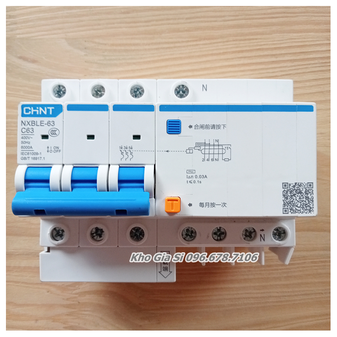 Cầu dao chống giật RCBO CHINT 3P+N - NXBLE 63A - 380V Chính hãng | Shopee Việt Nam